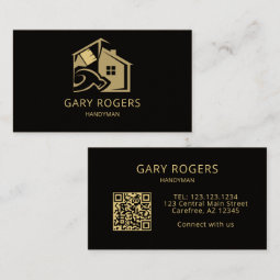 QR Code Home Repair Handyman Business Card | Zazzle