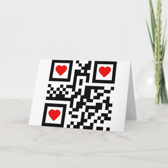 QR-Code-I-Love-You Card | Zazzle.com