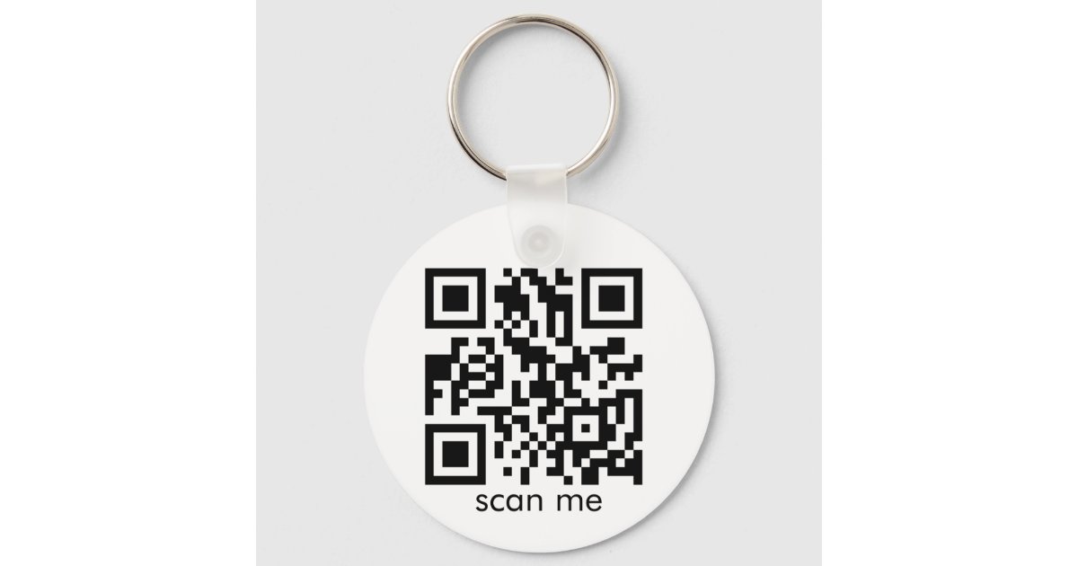 QR Code If Lost Scannable Keychain | Zazzle