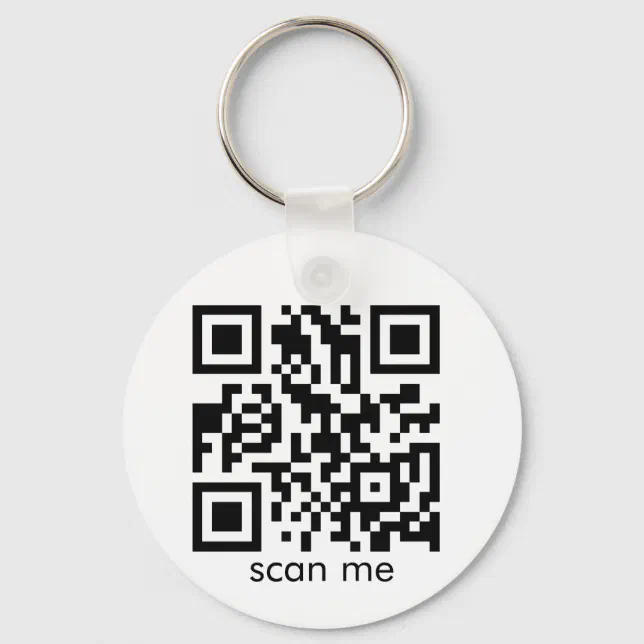 QR Code If Lost Scannable Keychain | Zazzle