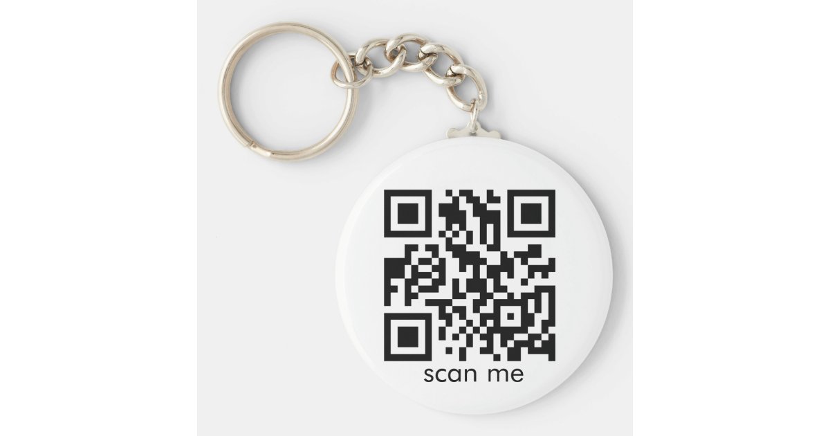 QR Code If Lost Scannable Keychain | Zazzle