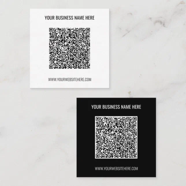 QR Code Info Custom Text and Colors Business Card | Zazzle