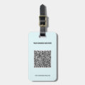 QR Code Info Custom Text and Colors Luggage Tag | Zazzle