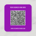 QR Code Info Name Website Your Color Business Card | Zazzle
