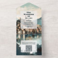 QR Code Italy Lake Como Destination Wedding All In One Invitation | Zazzle