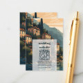 qr code Italy Lake Como Destination Wedding Enclosure Card | Zazzle