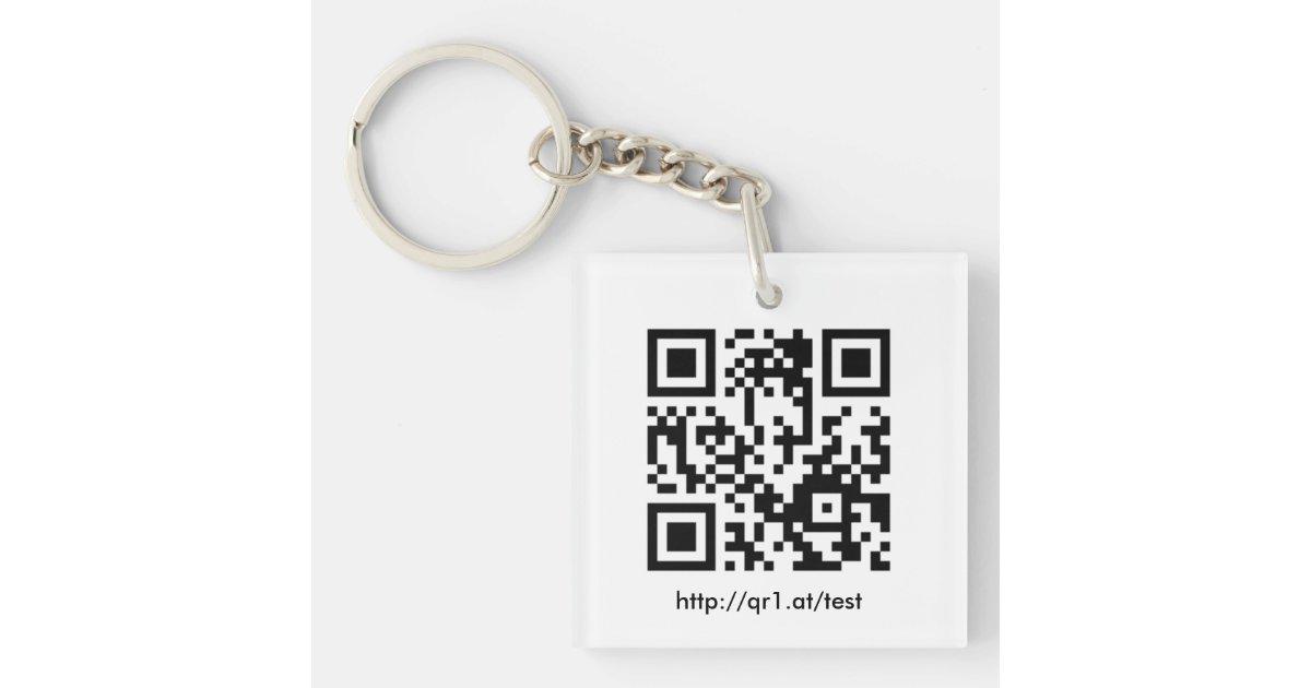 QR Code Key Keychain | Zazzle