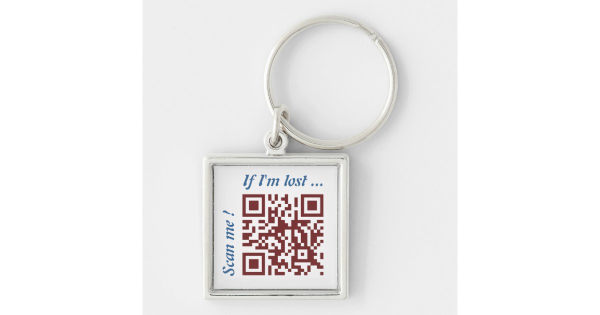 QR Code Keychain | Zazzle