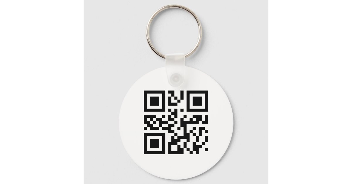 QR Code Keychain Template | Zazzle