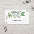 QR Code Landscape Designer Greenery Business Card | Zazzle