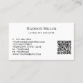 QR Code Landscape Designer Greenery Business Card | Zazzle