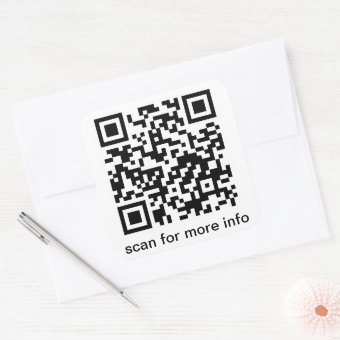 QR Code Large Square Square Sticker | Zazzle