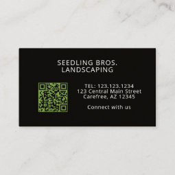 QR Code Lawn Care Landscaping Grass Business Card | Zazzle
