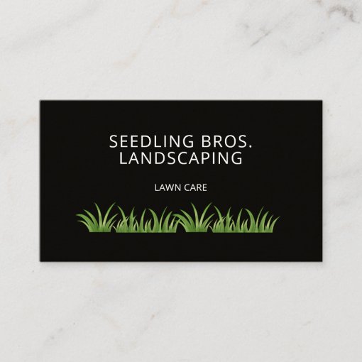 QR Code Lawn Care Landscaping Grass Business Card | Zazzle