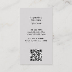QR Code Life Coach Tree Of Life Business Card | Zazzle