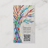 QR Code Life Coach Tree Of Life Business Card | Zazzle
