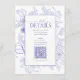 QR Code Lilac Lavender Floral Wedding Details Enclosure Card | Zazzle