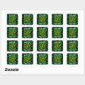 QR Code Lime Dark Green And Black Bright Modern Square Sticker | Zazzle
