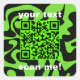 QR Code Lime Green And Black Bright Modern Square Sticker | Zazzle