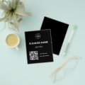 QR Code Logo Black Modern Flyer | Zazzle
