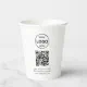 Qr Code Logo Business Minimalist Simple Paper Cups | Zazzle