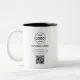 Qr Code Logo Business Minimalist Simple Two-Tone Coffee Mug | Zazzle