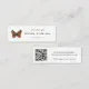 QR Code Logo Elegant Butterfly Social Media Mini Business Card | Zazzle
