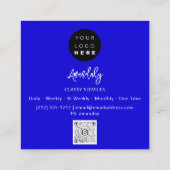 QR Code Logo Online Shop Frame Gold Royal Blue Square Business Card ...