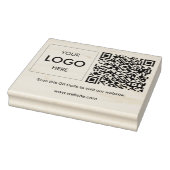 QR Code Logo Professional Rubber Stamp | Zazzle