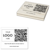 QR Code Logo Professional Rubber Stamp | Zazzle