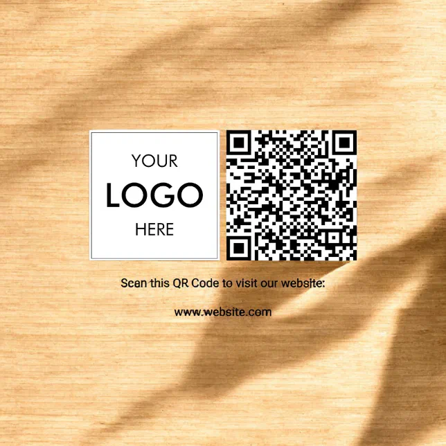 QR Code Logo Professional Rubber Stamp | Zazzle