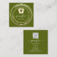 QR Code Logo Reflexology Foot Massage Feet Mustard Square Business Card ...