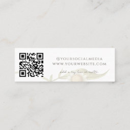 QR Code Logo Wildflower Daisy Social Media Mini Business Card | Zazzle