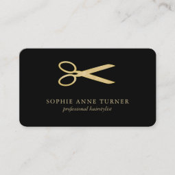 QR Code Luxury Gold Black Professional Business Card | Zazzle