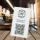 QR Code Menu Logo Contactless Modern restaurant Pedestal Sign | Zazzle