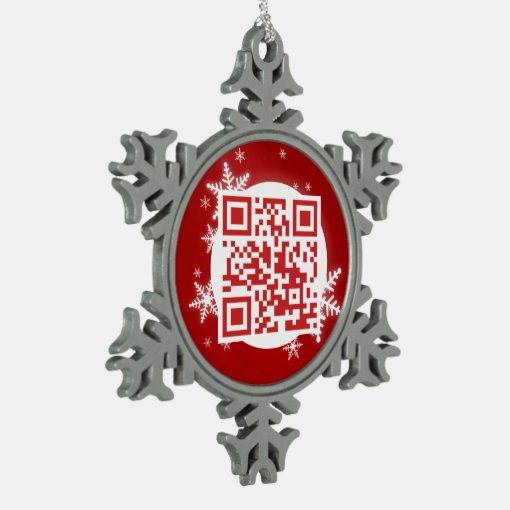 QR Code Merry Christmas Funny Geek ornament | Zazzle