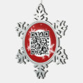 QR Code Merry Christmas Funny Geek ornament | Zazzle