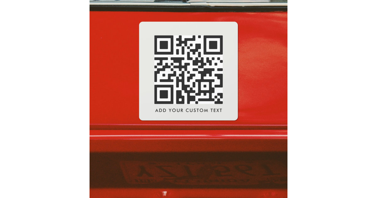 QR Code | Minimal Clean Simple Modern Gray Car Magnet | Zazzle
