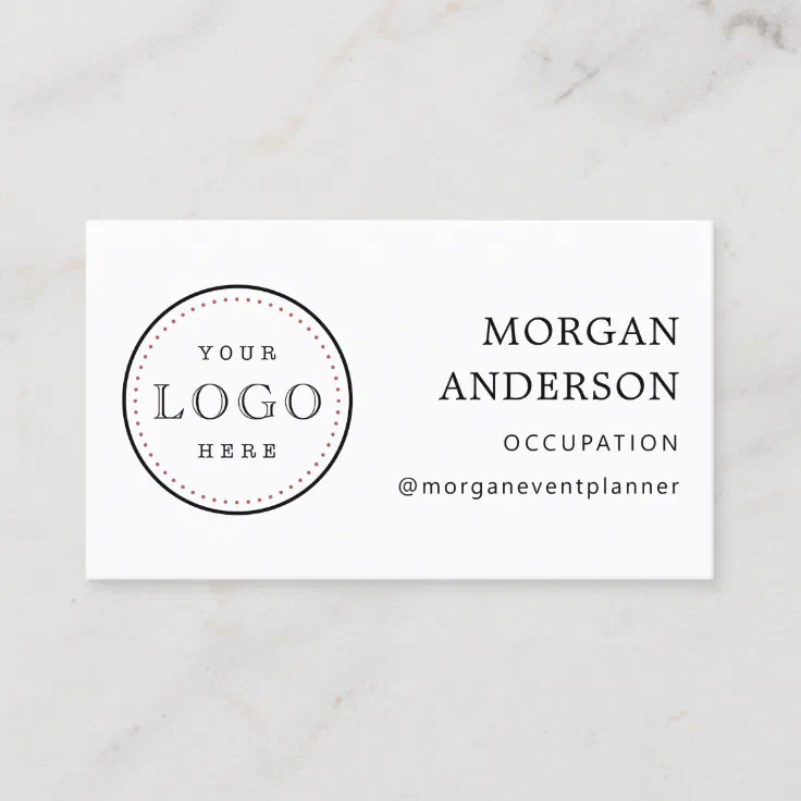 QR Code Minimal Logo Business Card | Zazzle