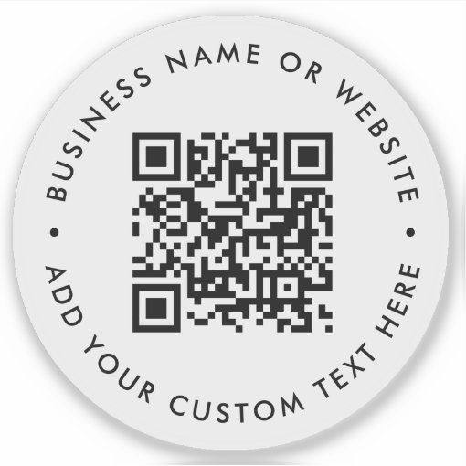 QR Code Minimal Professional Branded Water Bottle Sticker | Zazzle