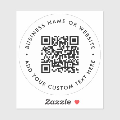 QR Code Minimal Professional Branded Water Bottle Sticker | Zazzle
