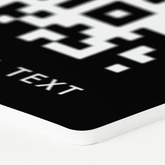 QR Code Minimalist Clean Simple Black Custom Text Foam Board | Zazzle