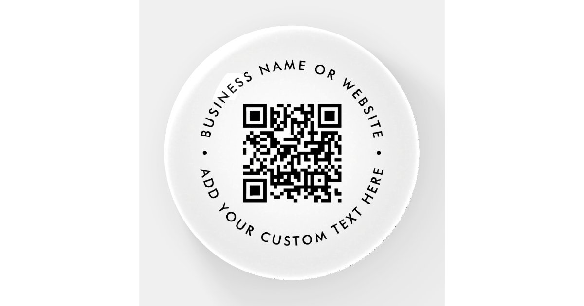 QR Code Minimalist Clean Simple White Business Paperweight | Zazzle