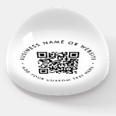 QR Code Minimalist Clean Simple White Business Paperweight | Zazzle