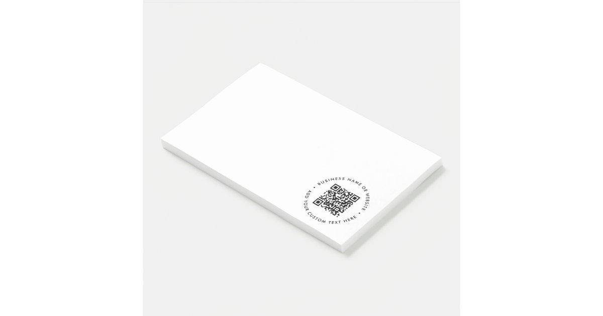 QR Code Minimalist Clean Simple White Business Post-it Notes | Zazzle