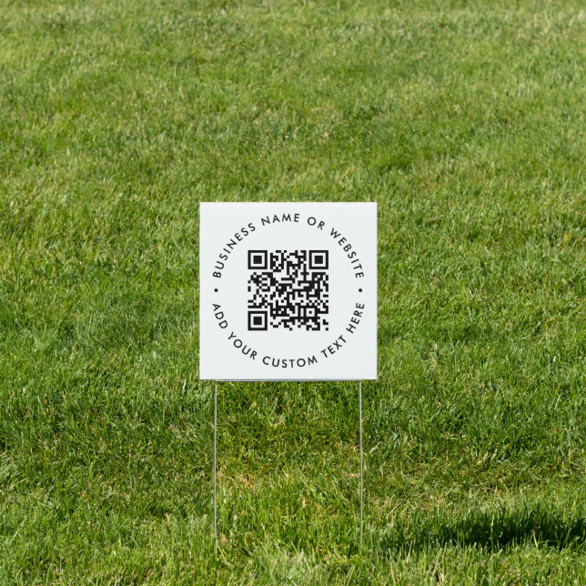 QR Code | Minimalist Clean Simple White Scan Me Sign | Zazzle