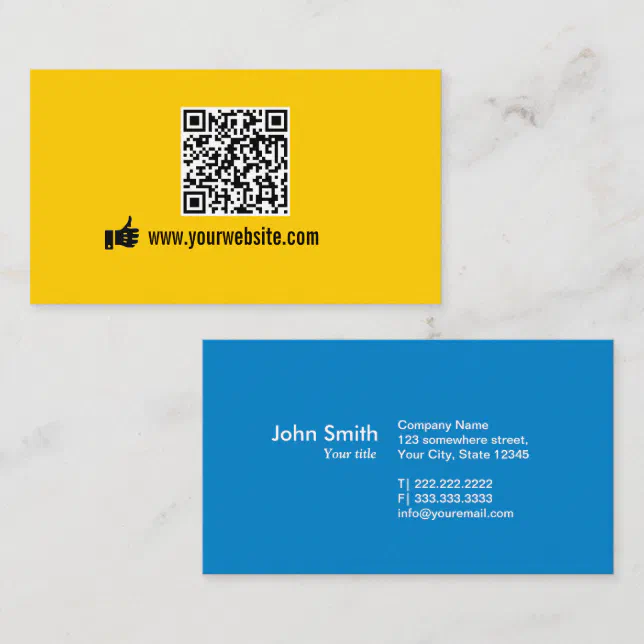 QR Code Minimalist Promotional Business Card | Zazzle