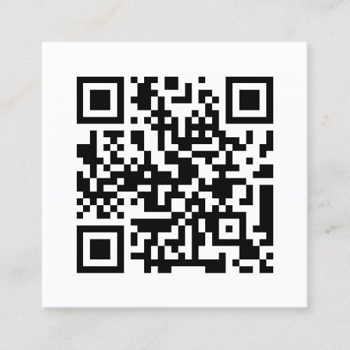 QR Code Minimalist Social Media Modern Square Business Card | Zazzle