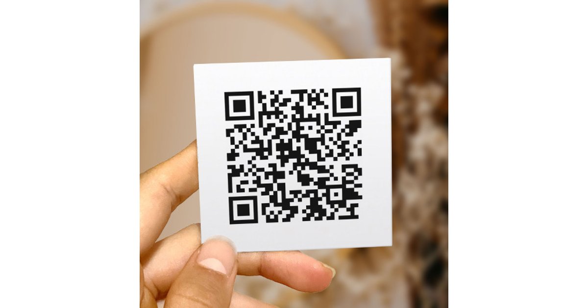Qr Code Minimalist Social Media Modern Square Business Card Zazzle
