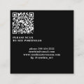 QR CODE modern actress professional photo Square Business Card | Zazzle